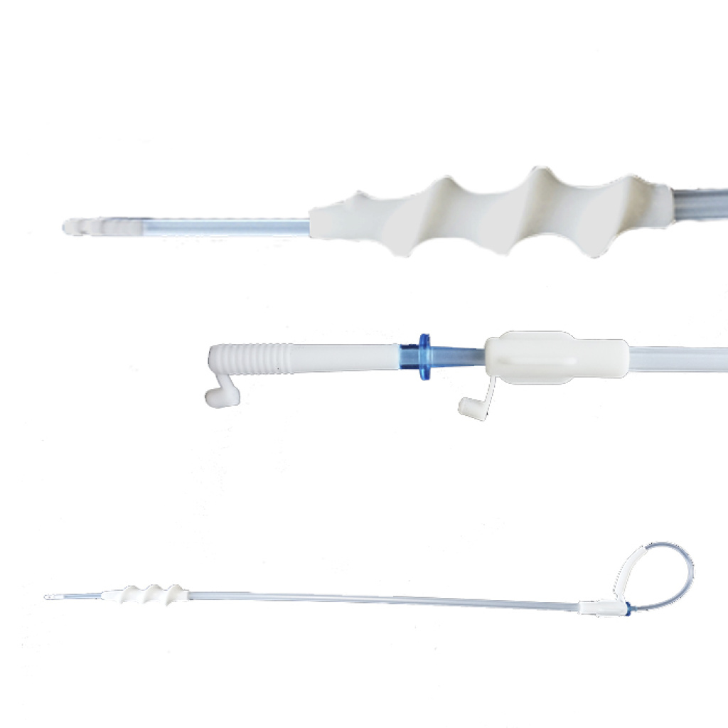 Iberic Post Cervical Spiral Tip Catheter With Handle Stopper And